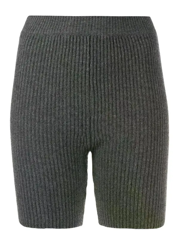 Cashmere In Love Mira Knitted Biker Shorts - Grey