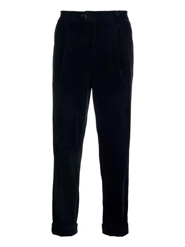 Brunello Cucinelli Corduroy Straight-leg Trousers - Blue