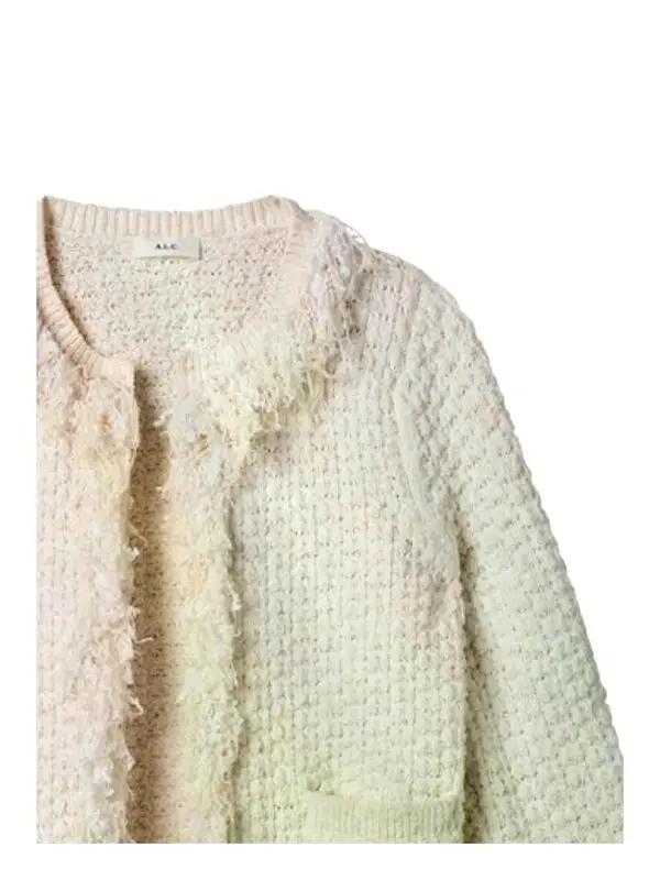 A.L.C. April Cardigan With Fringe Detailing - Neutrals