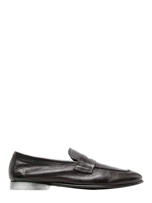 SCAROSSO Gregory Leather Loafers - Brown