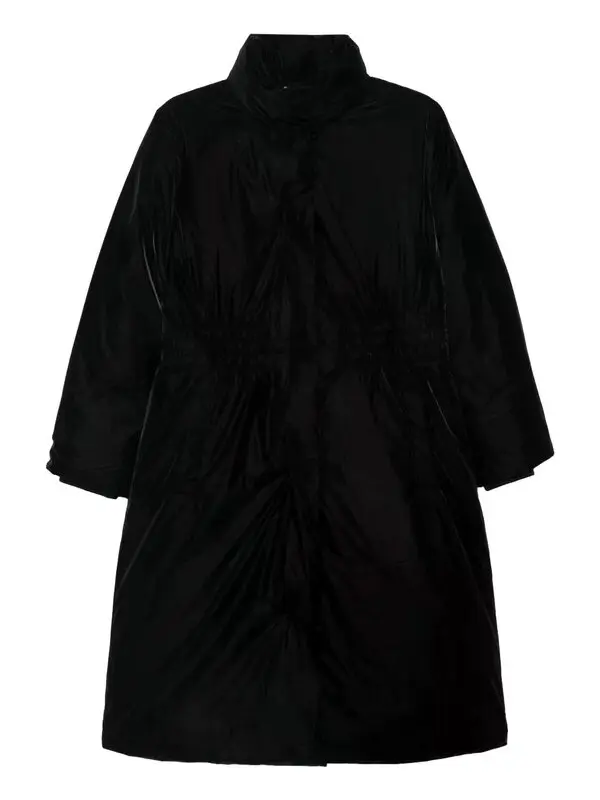 Armani Exchange Padded Coat With High Neck And Concealed Hood - Black