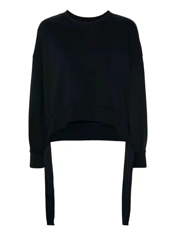 DONDUP Strap-embellished Crewneck Sweatshirt - Blue