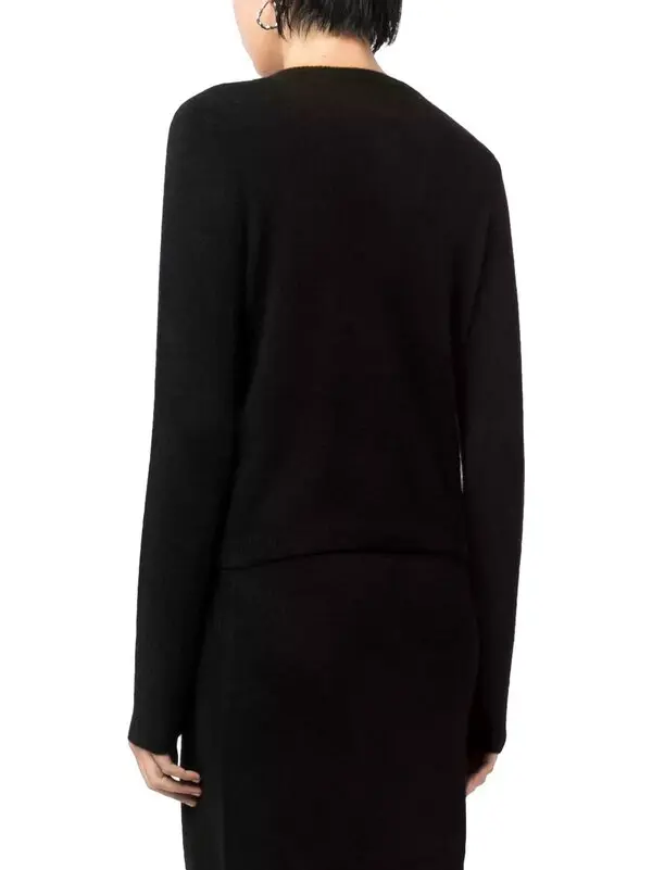 Cashmere In Love Faye Fine-knit Cardigan - Black