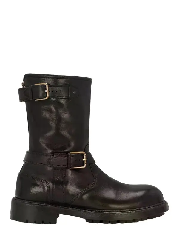 Dolce & Gabbana Smooth Leather Bernini Boots - Black