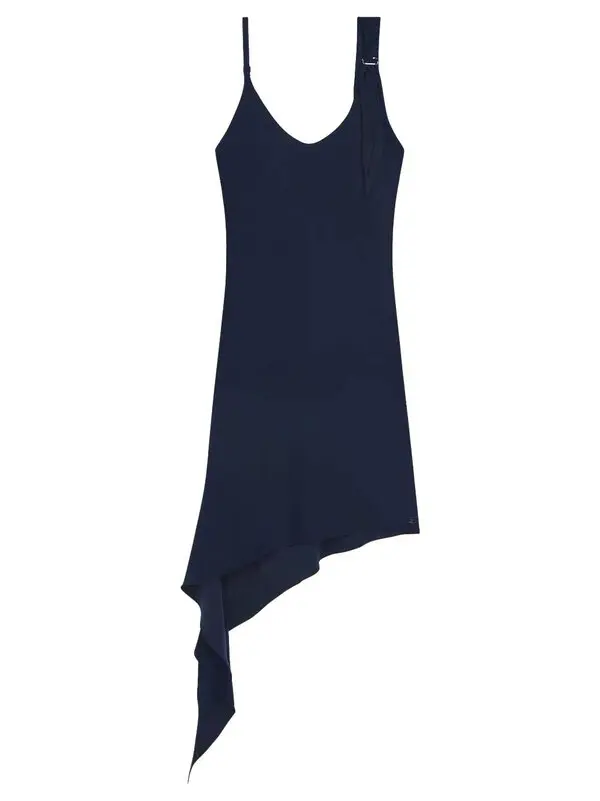 COURREGES Asymmetric Hem Slip Dress - Blue