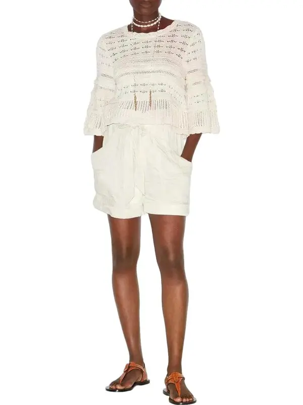 MARANT ETOILE Azelia Crew Neck Bell Sleeve Sweater - Neutrals