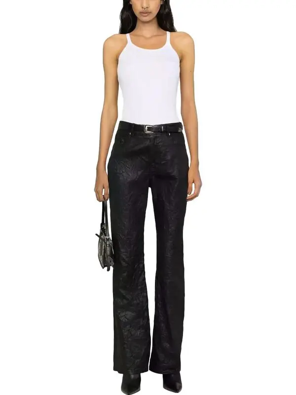Zadig&Voltaire Evy Crinkled Leather Trousers - Black