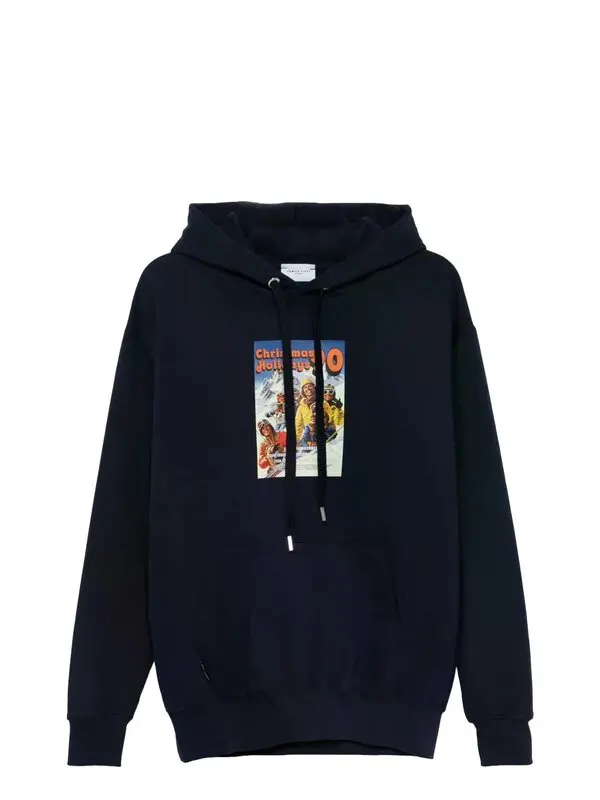 FAMILY FIRST Graphic Print Hoodie - Blue
