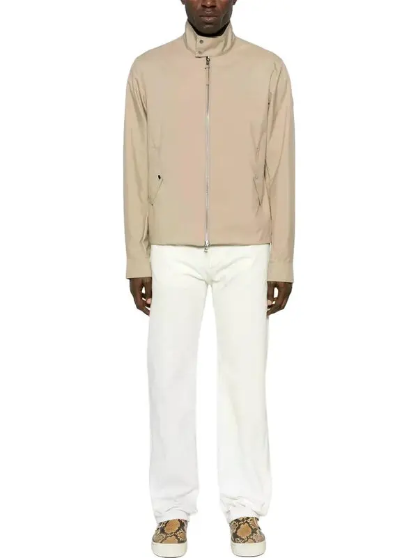 Moncler Chaberton Appliqué Logo Jacket - Neutrals