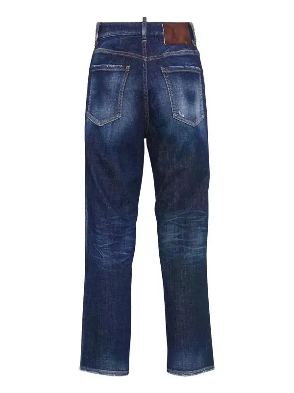 Dsquared2 Faded Straight-leg Jeans - Blue