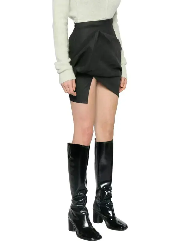 Rick Owens Draped Mini Skirt - Black