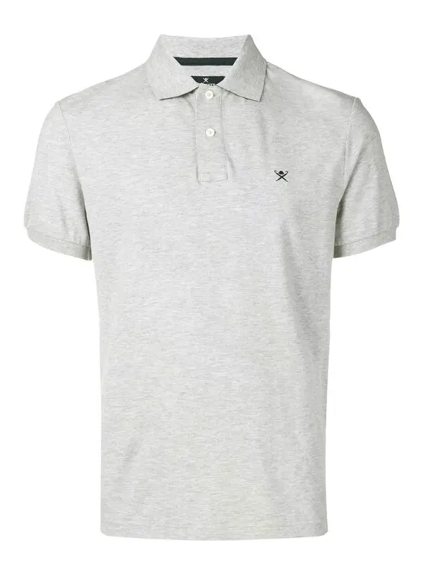 HACKETT Embroidered Logo Polo T-shirt - Grey