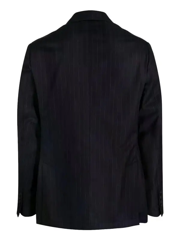 Dunhill Pinstripe Single-breasted Blazer - Blue