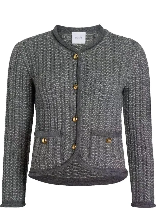 PATOU Knitted Fitted Jacket - Grey