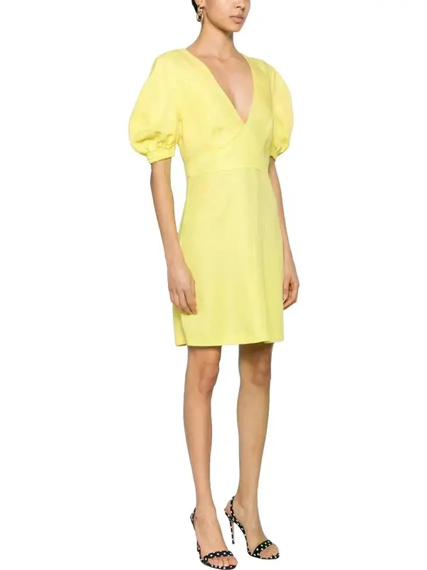 TWINSET Plunging V-neck Minidress - Yellow