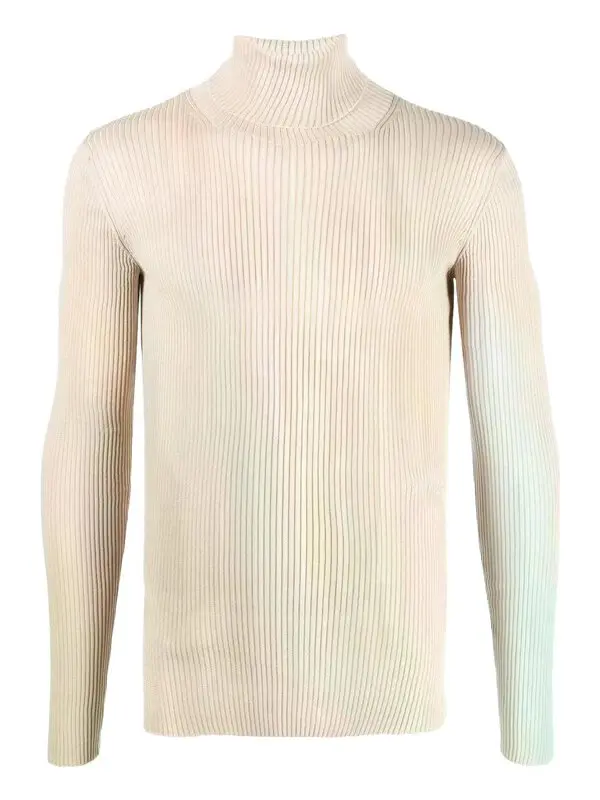 Off-White Ribbed Turtleneck Jumper - Neutrals