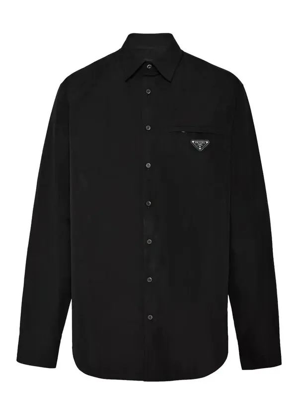 Prada Triangle-logo Shirt - Black