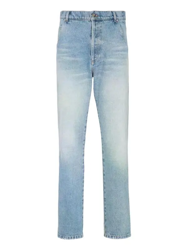 Balmain Low-rise Slim-fit Jeans - Blue
