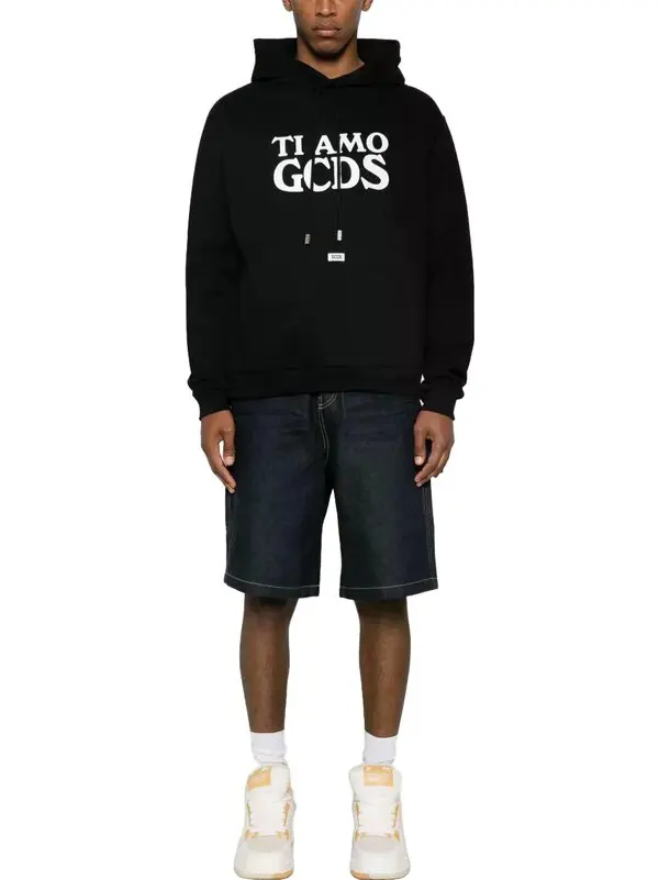 Gcds Ti Amo Hoodie - Black