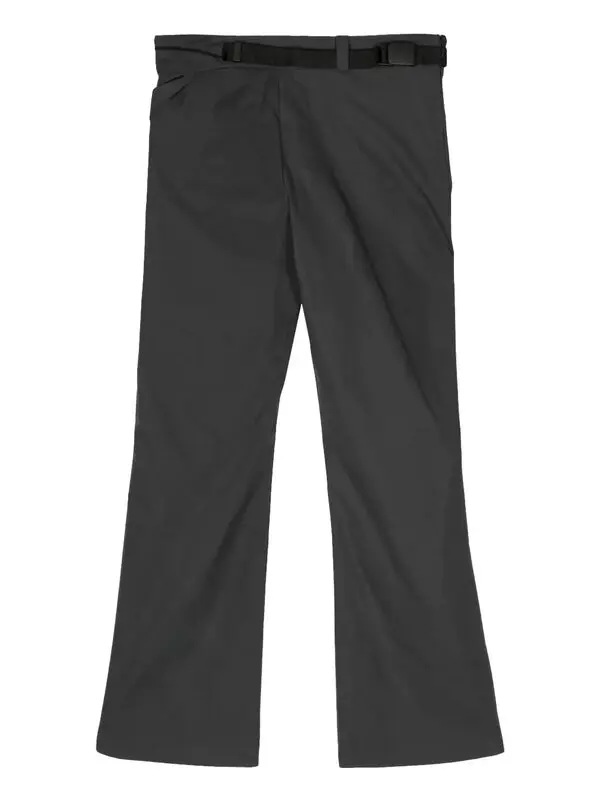 HYEIN SEO Belted Cropped Taffeta Trousers - Grey