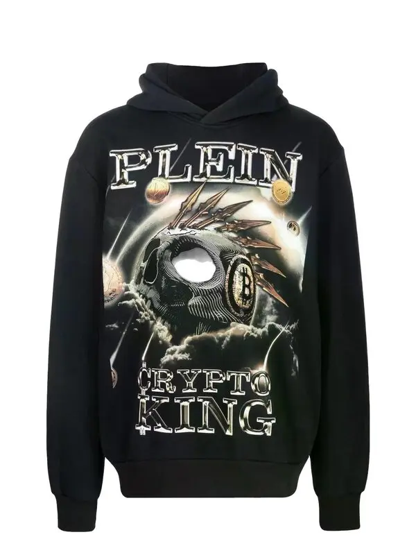 Philipp Plein Crypto King Hoodie - Black