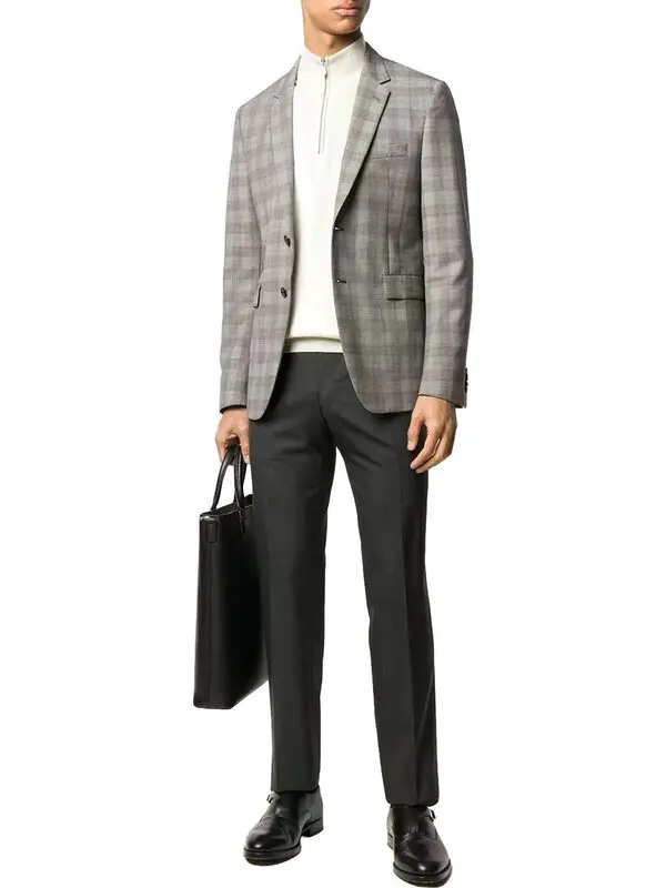 Canali Tailored Wool Trousers - Grey