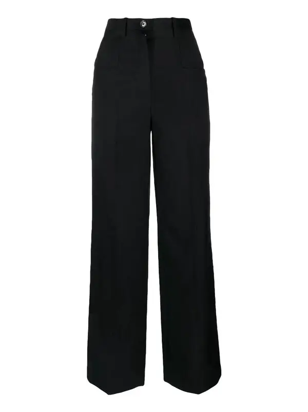 Sonia Rykiel Paris Wool Tailored Trousers - Black