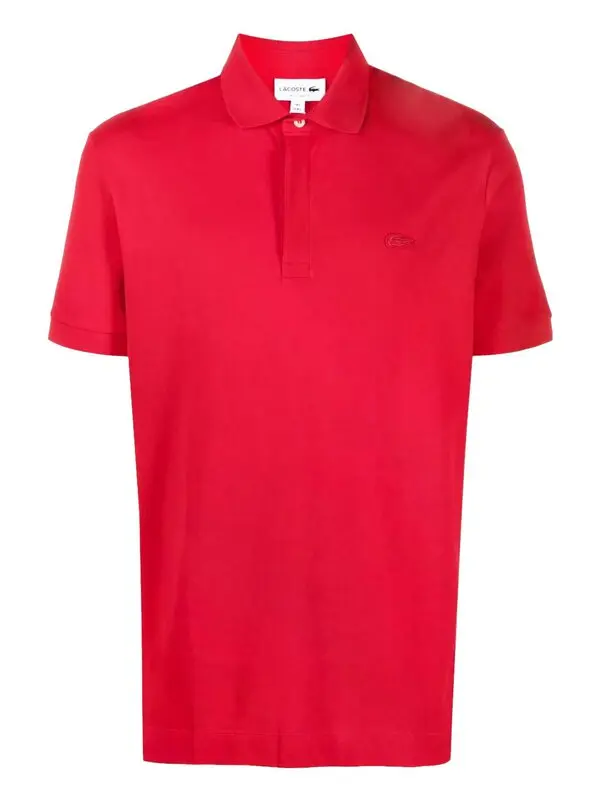 Lacoste Logo-patch Cotton Polo Shirt - Red
