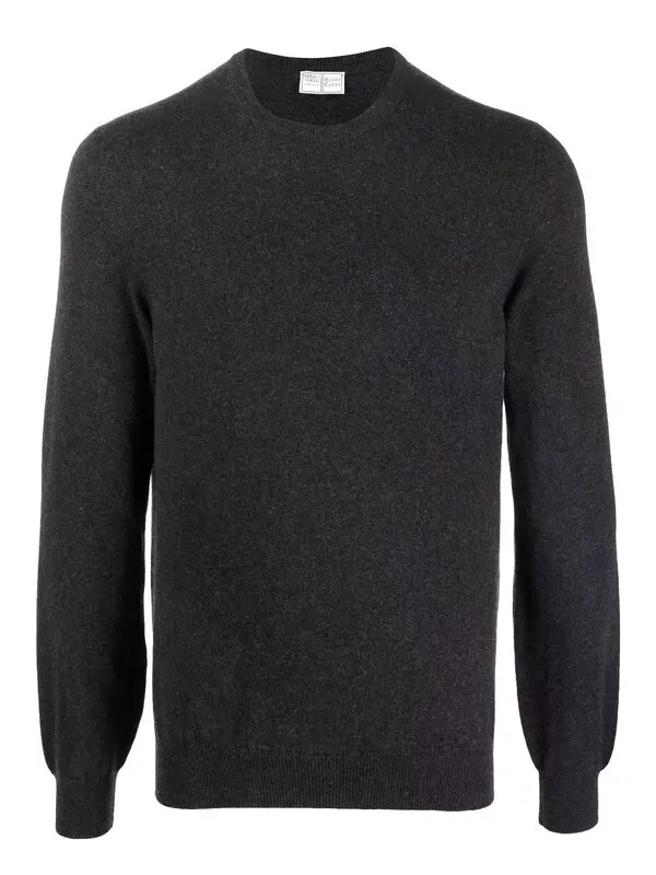 Fedeli Crew-neck Cashmere Jumper - Grey