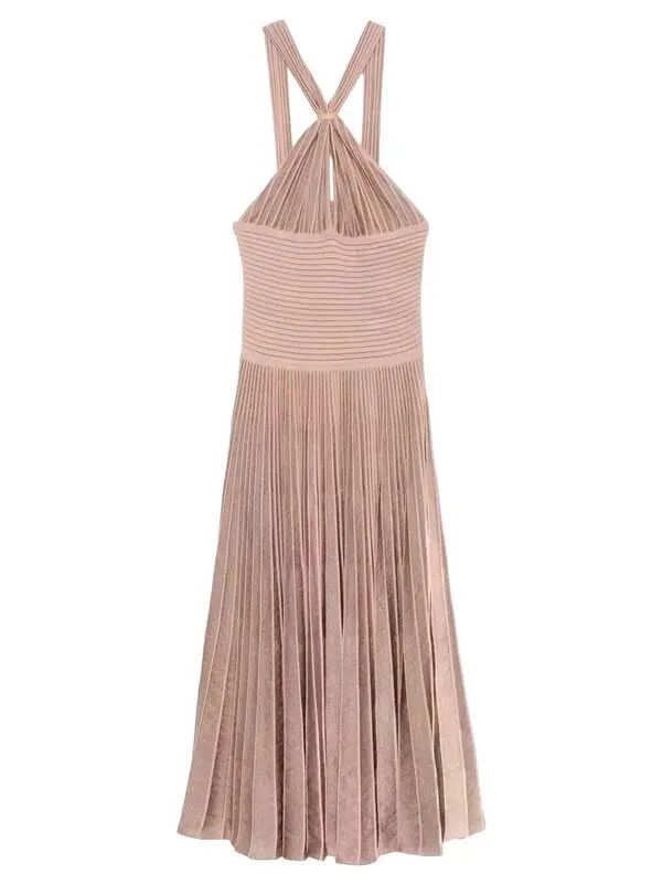 ANTONINO VALENTI Faial Midi Dress With Lurex Detailing - Neutrals