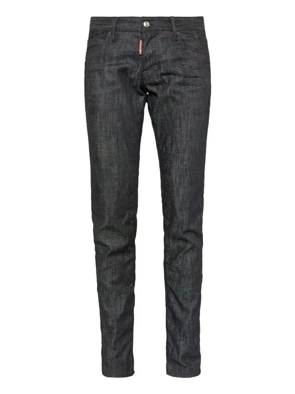 Dsquared2 Logo-appliqué Skinny-cut Jeans - Black