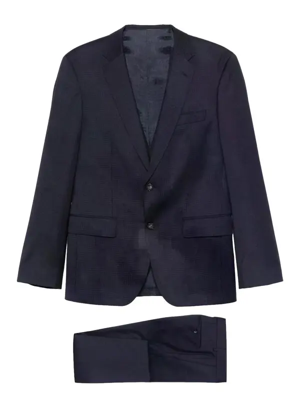 BOSS Patterned Three-piece Suit - Blue