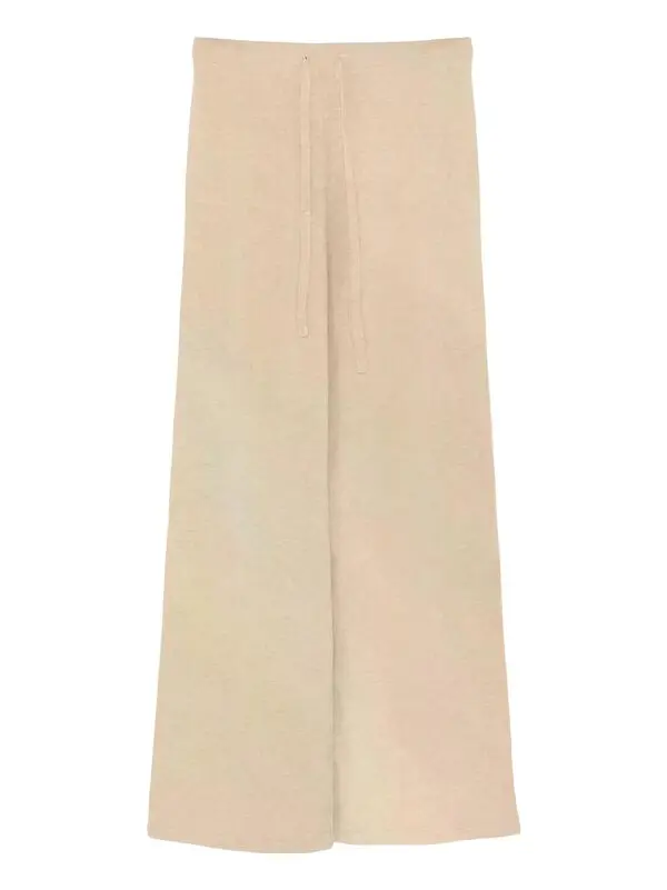 YVES SALOMON Knitted Wide-leg Trousers - Neutrals