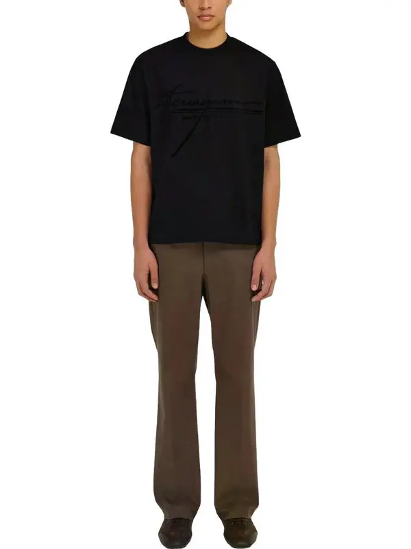 FERRAGAMO Logo-print T-shirt - Black