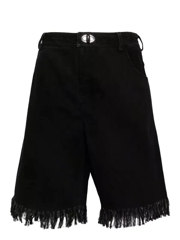 Christopher Esber Deconstructed Denim Jort Shorts - Black