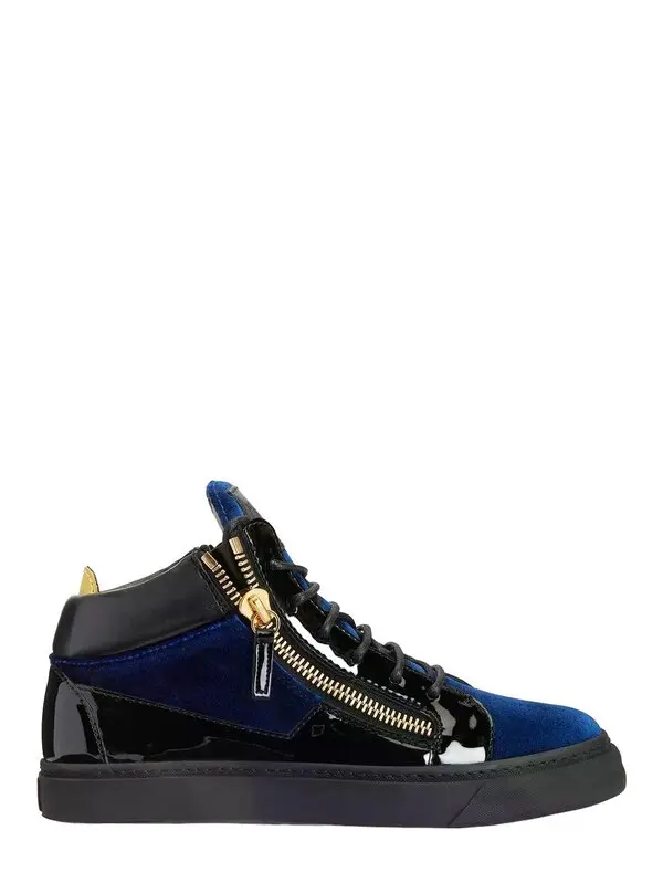 GIUSEPPE ZANOTTI Kriss High Top Sneakers With Zip Detail - Blue