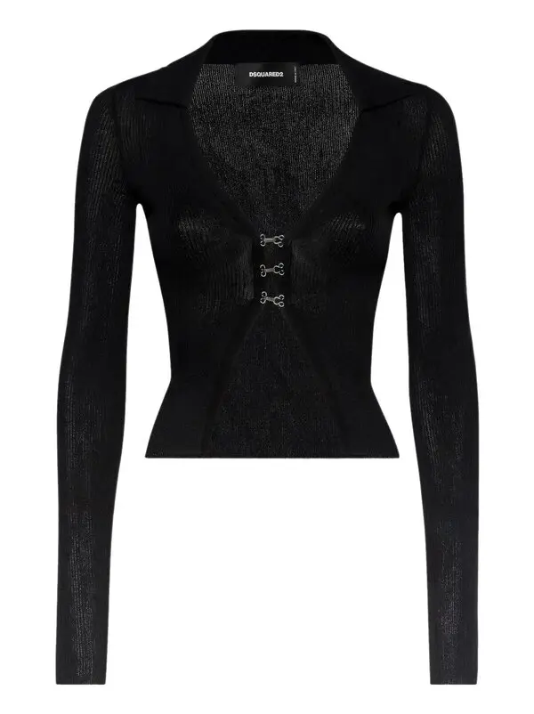 Dsquared2 Ribbed-knit Cardigan - Black