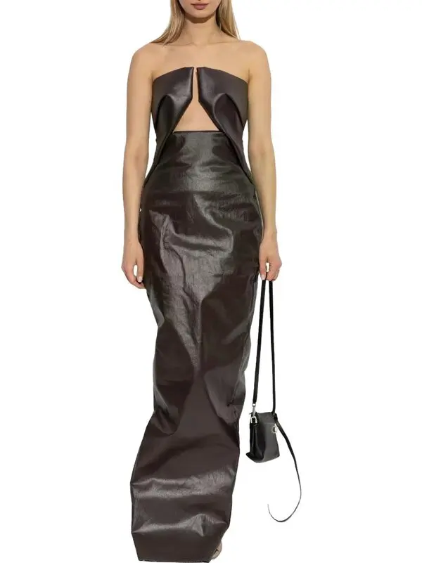 Rick Owens Cut-out Midi Dress - Brown