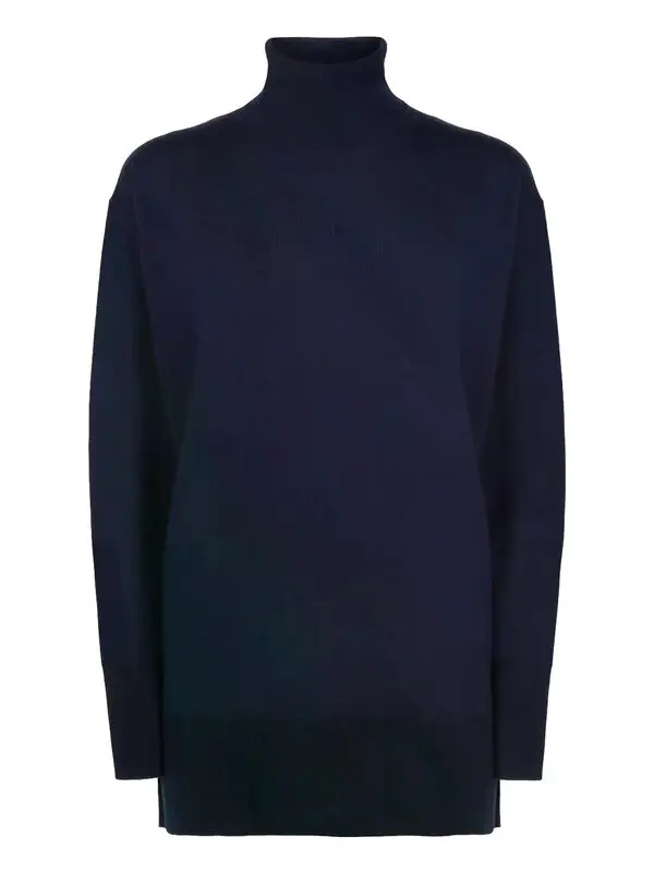 Aspesi Cashmere Roll Neck Jumper - Blue