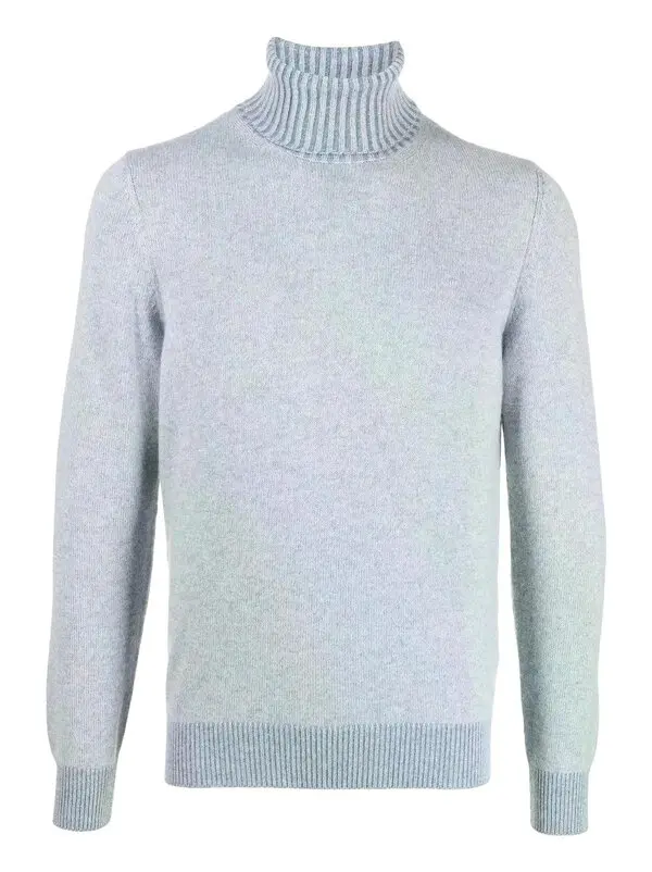 Malo Roll-neck Knit Jumper - Blue