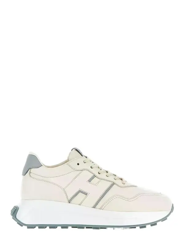 Hogan Leather Lace-up Sneakers - Neutrals
