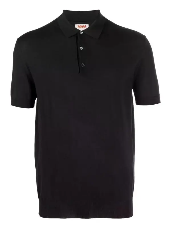 BARACUTA Pima Cotton Polo Shirt - Black