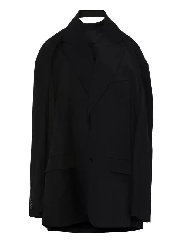 Balenciaga Suspended Tailored Dress - Black