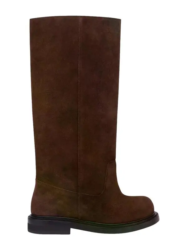 Moschino Olivia Suede Knee-high Boots - Brown
