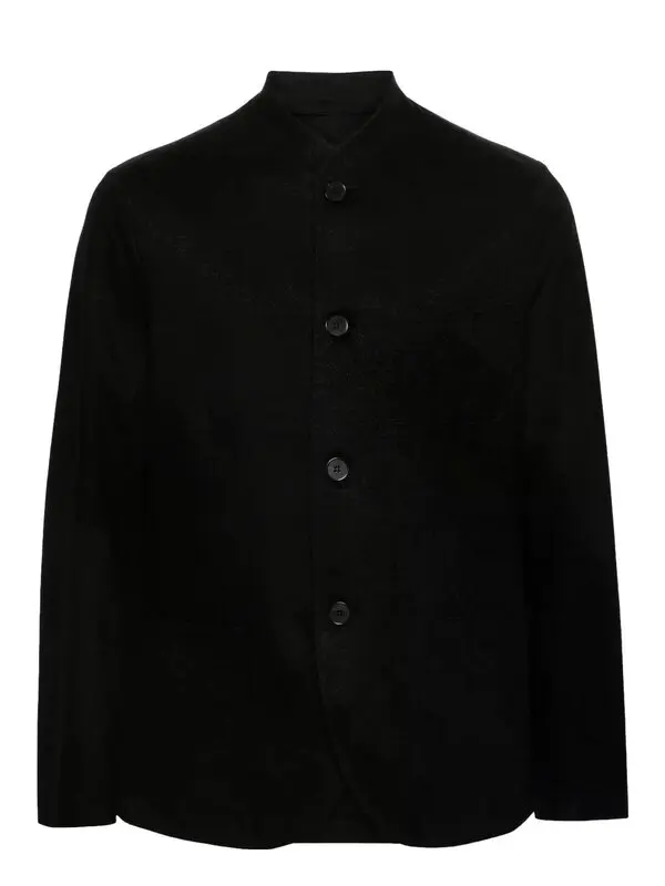 Harris Wharf London Nehru Bomber Jacket - Black