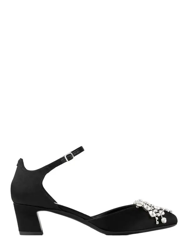 JIMMY CHOO Crystal Embellished Pumps - Black
