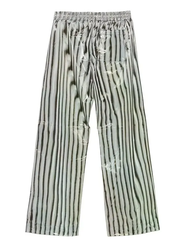 WALTER VAN BEIRENDONCK Straight-leg Trousers - Silver