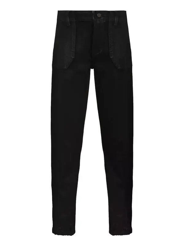 Paige Mayslie Coated Cropped Skinny Jeans - Black