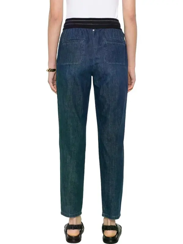 Lorena Antoniazzi Drawstring Tapered Jeans - Blue