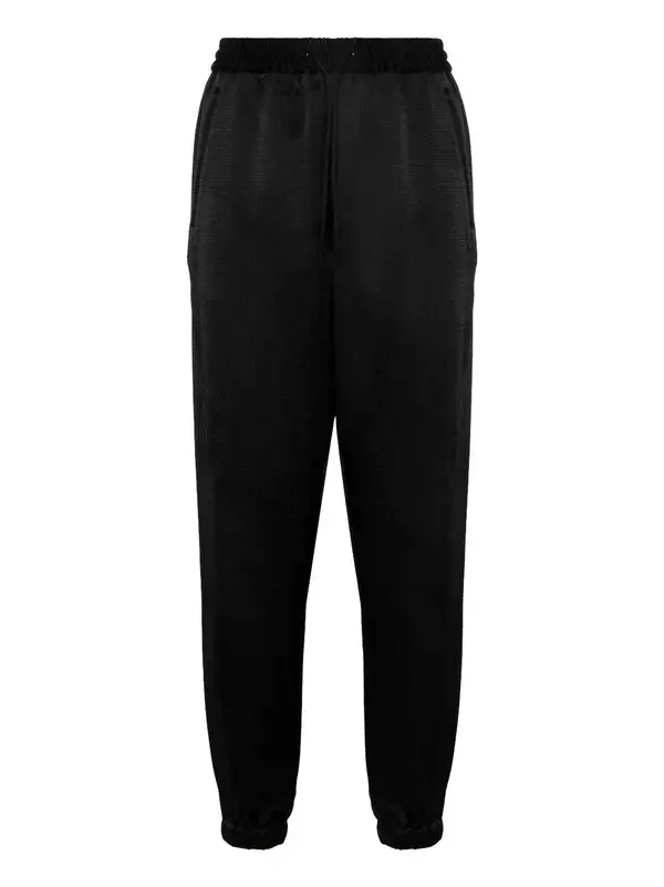 Y3 Logo-print Seersucker Track Pants - Black